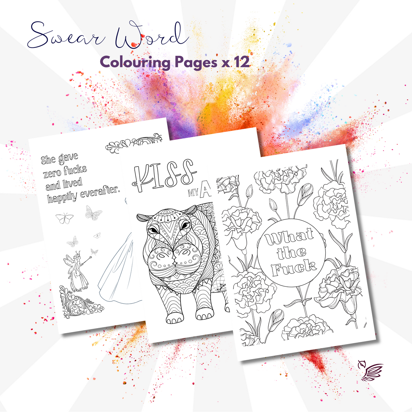 Swear Word Colouring Book Pages for Adults | PDF Swearing Inappropriate ...