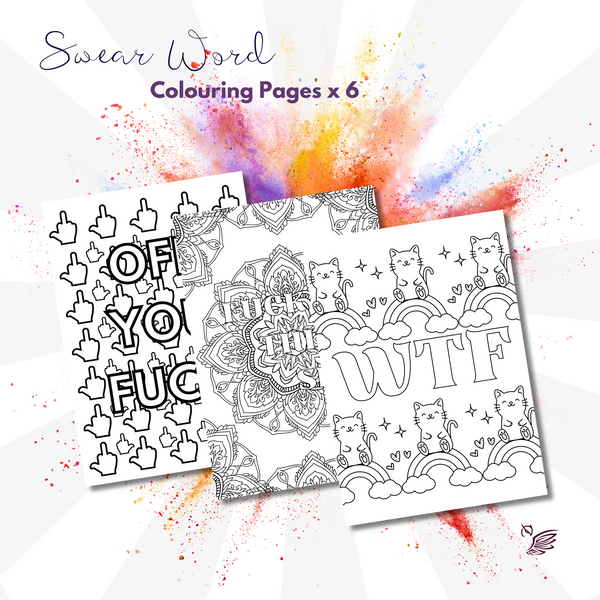 Swear Word Colouring Book Pages for Adults | PDF Swearing Inappropriate ...